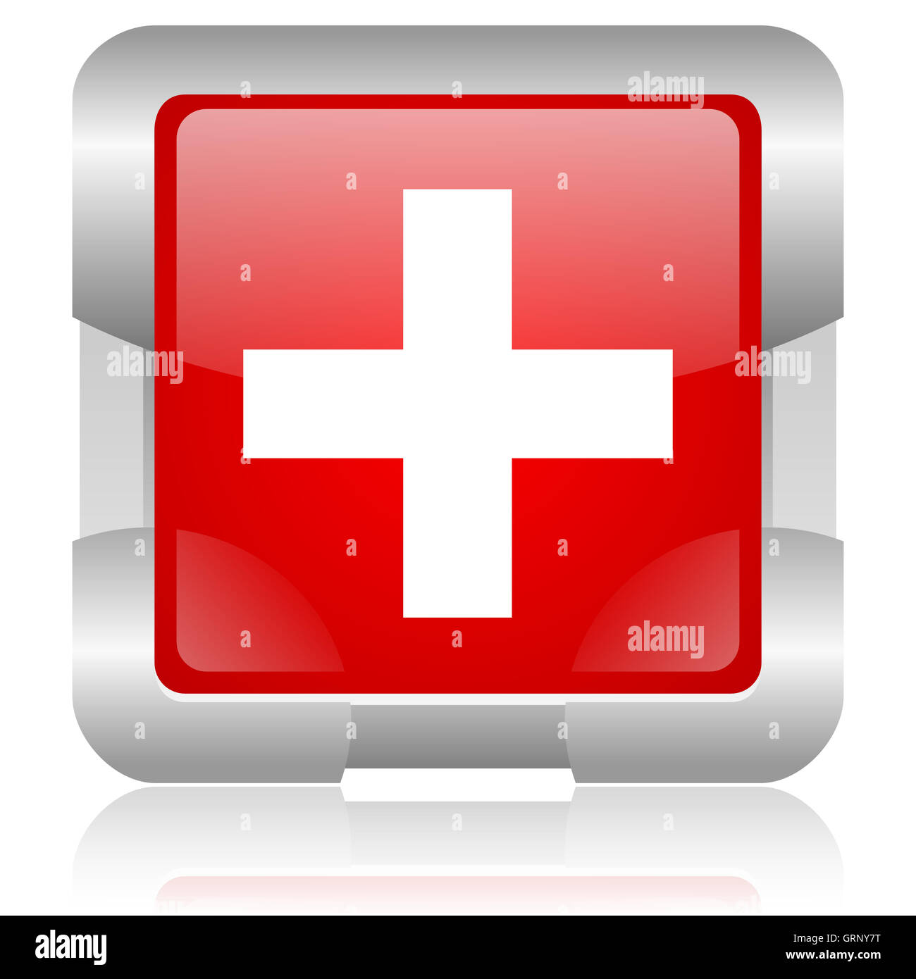 Emergency icon set red hi-res stock photography and images - Alamy