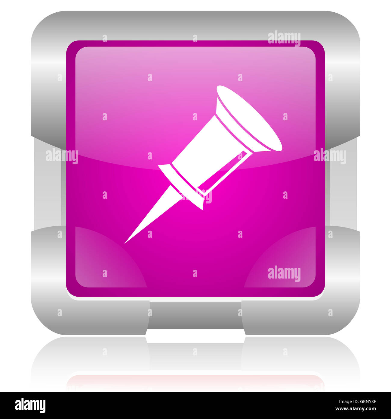 hotel pink square web glossy icon Stock Photo - Alamy