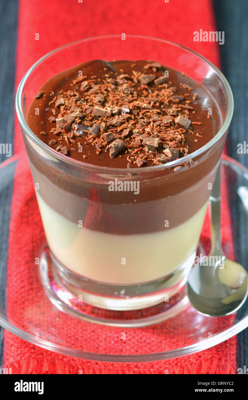 Triple Chocolate Mousse Stock Photo - Alamy
