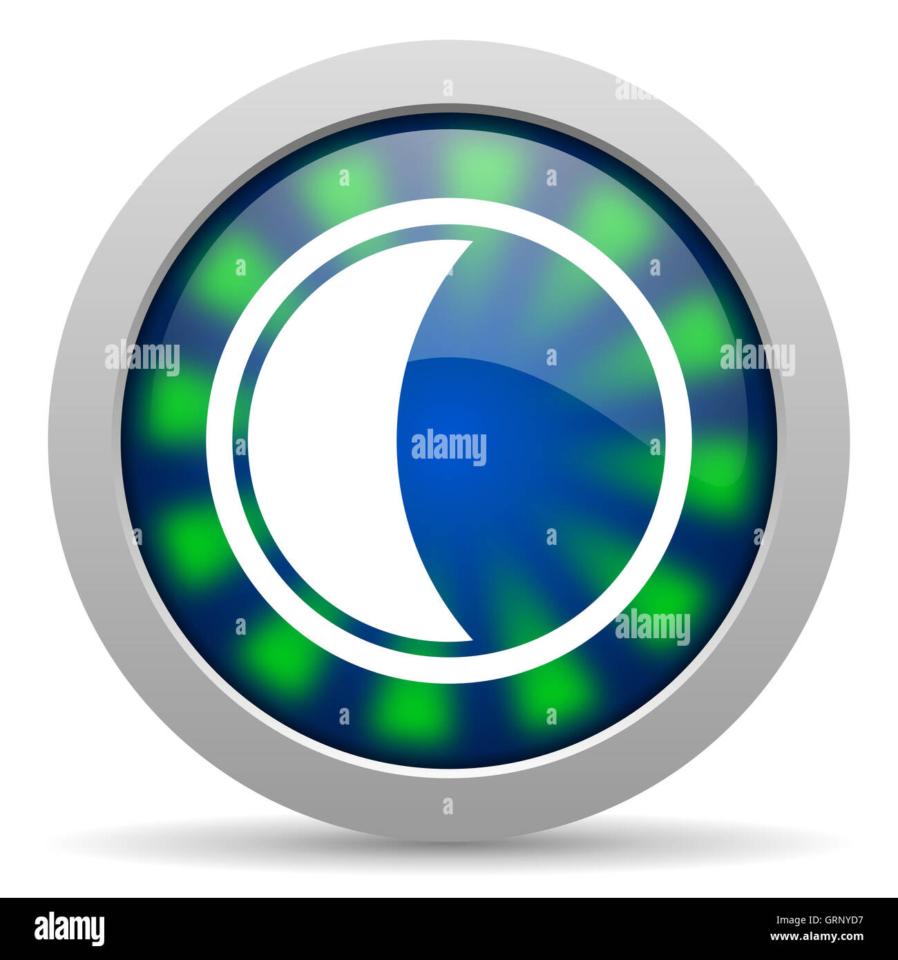 Moon icon circle hi-res stock photography and images - Alamy