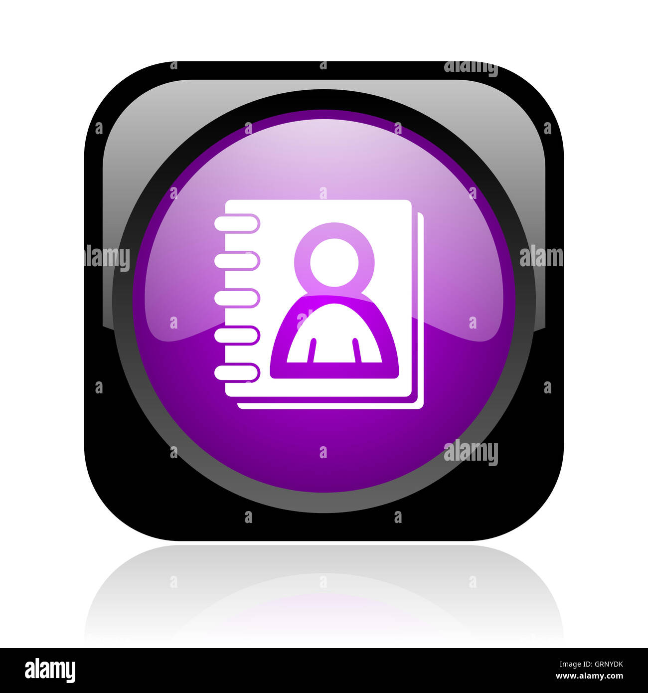 Email address icon black square Cut Out Stock Images & Pictures - Alamy