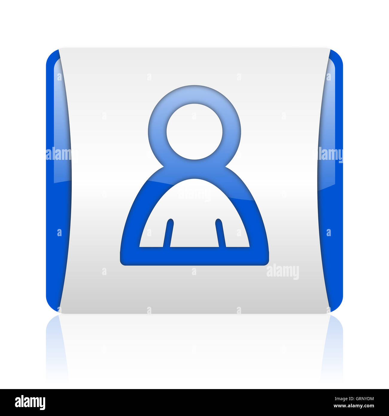 account blue square web glossy icon Stock Photo - Alamy