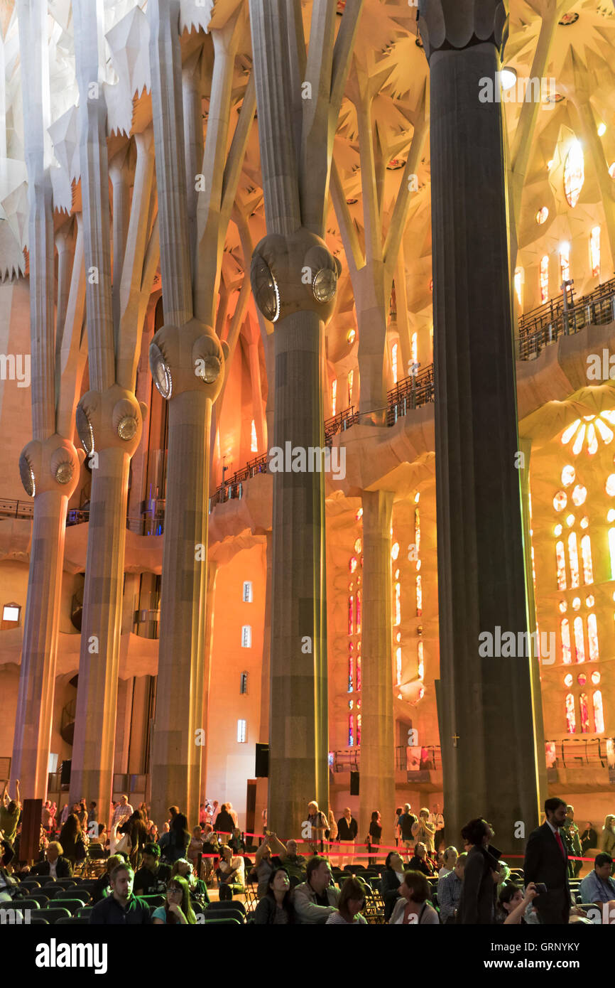 Barcelona, Spain - November 9, 2015: La Sagrada Familia is a UNESCO ...