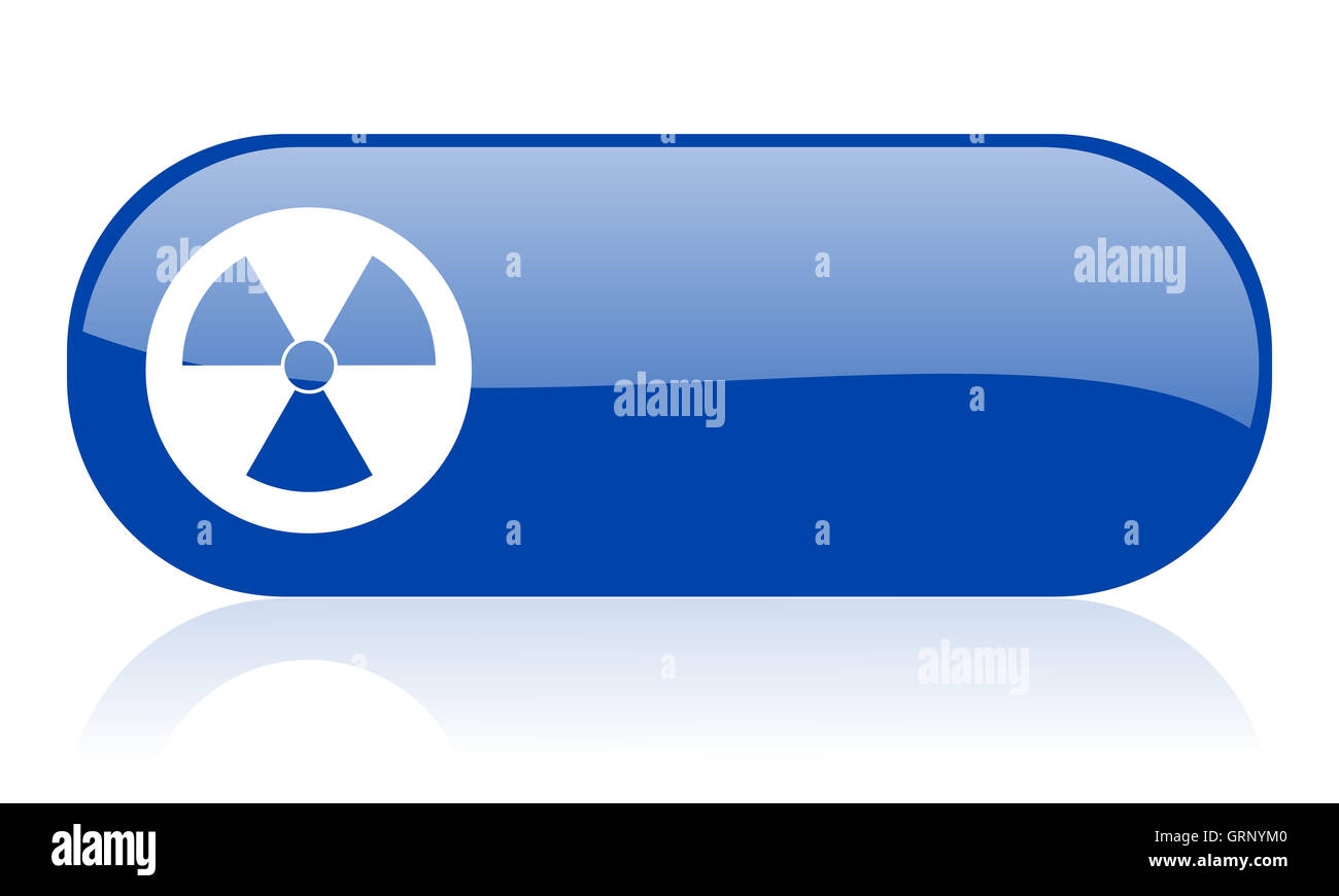 radiation blue web glossy icon Stock Photo - Alamy