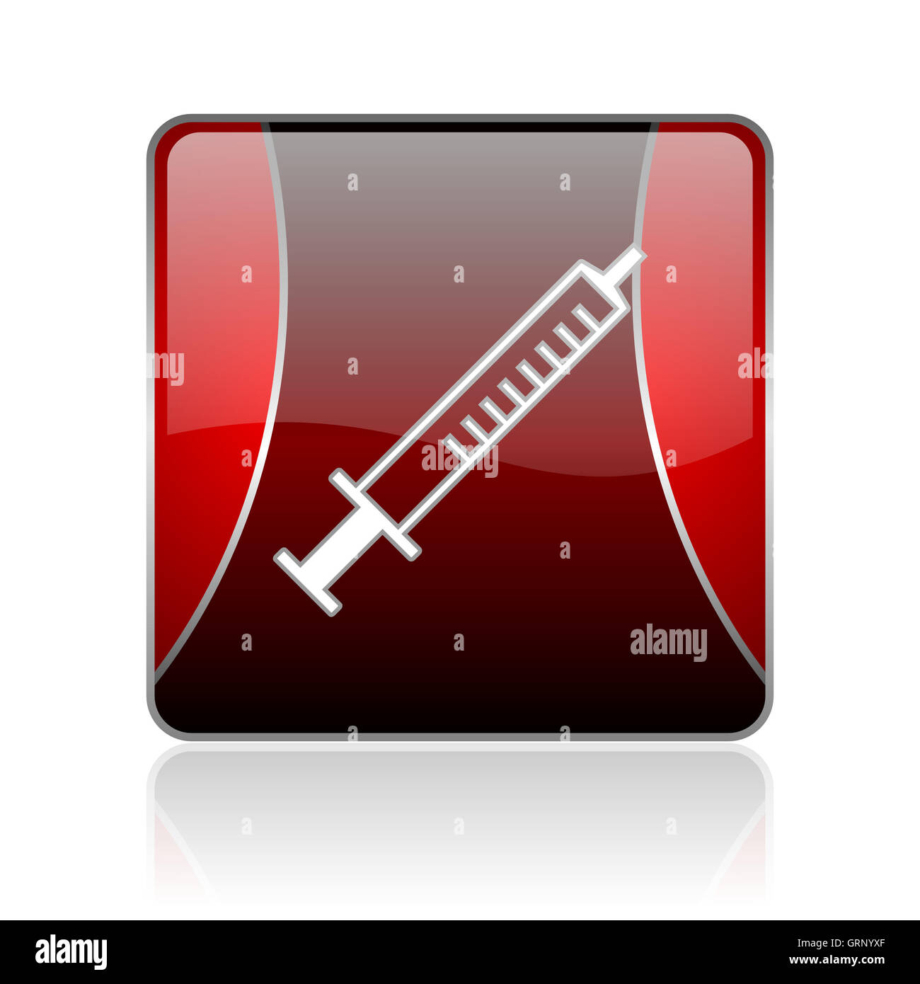 Syringe with red injection Cut Out Stock Images & Pictures - Alamy