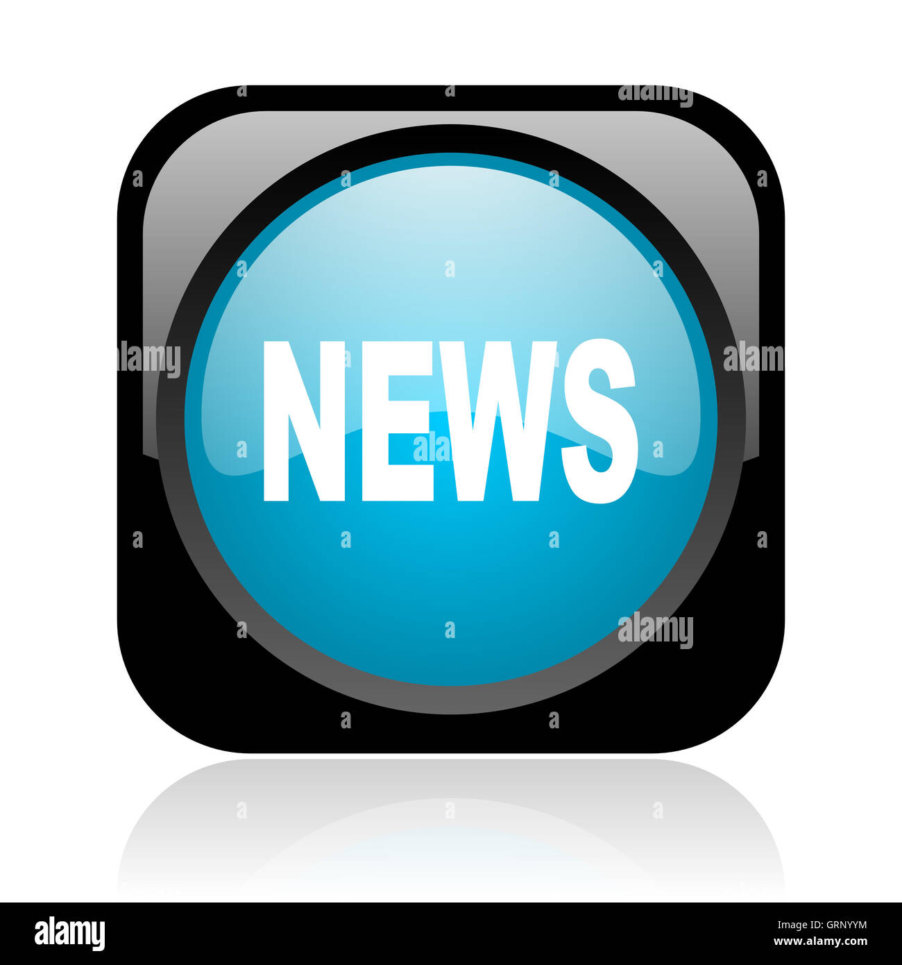 Breaking news blue square hi-res stock photography and images - Alamy