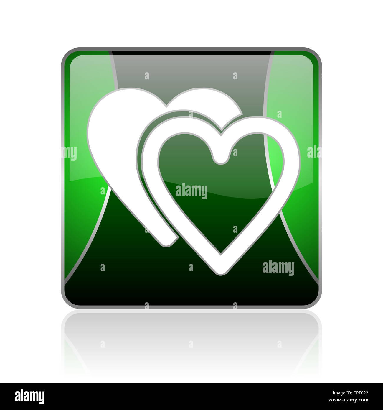 Green love logo hi-res stock photography and images - Alamy