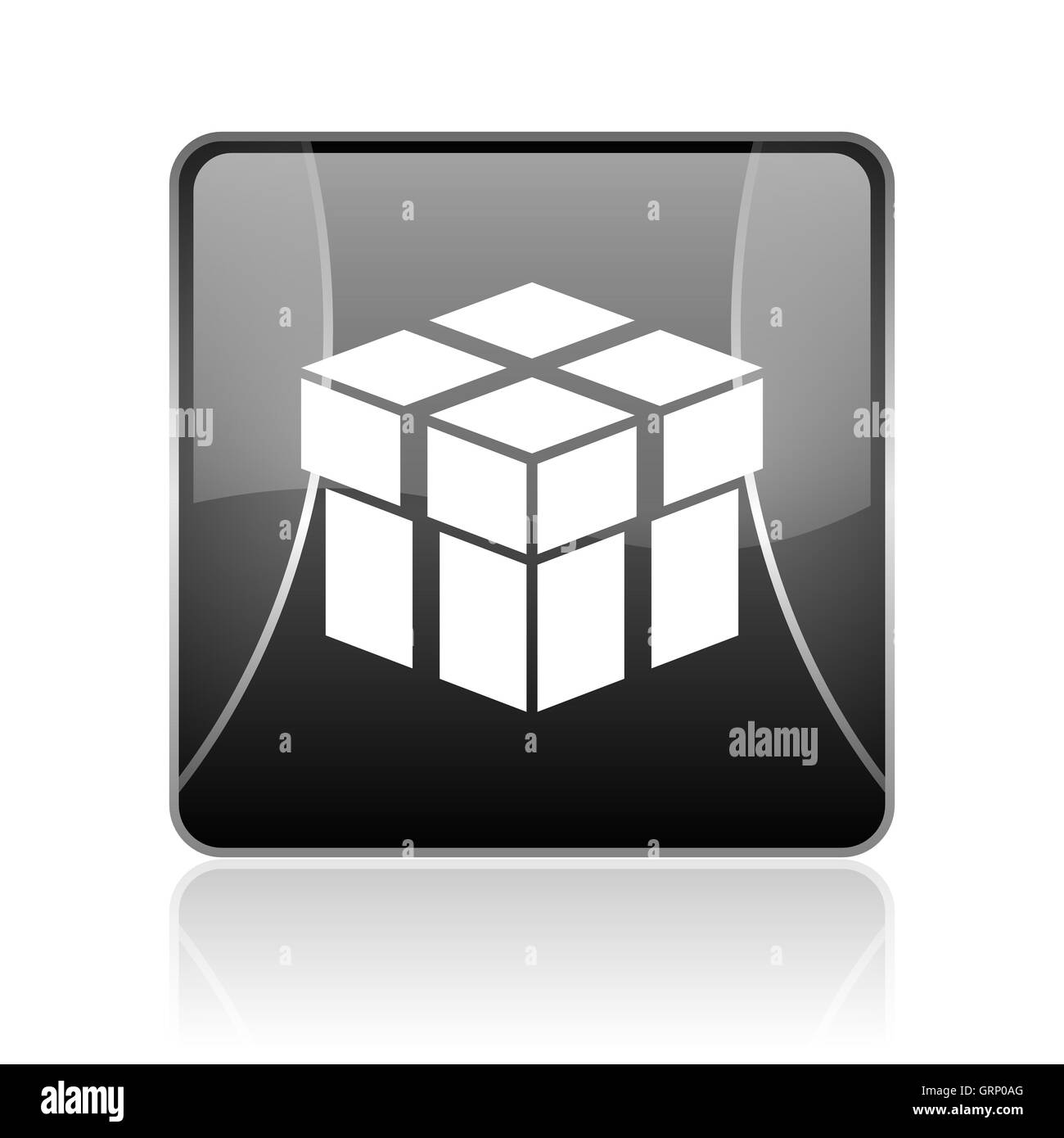 Gift box icon black Black and White Stock Photos & Images - Alamy