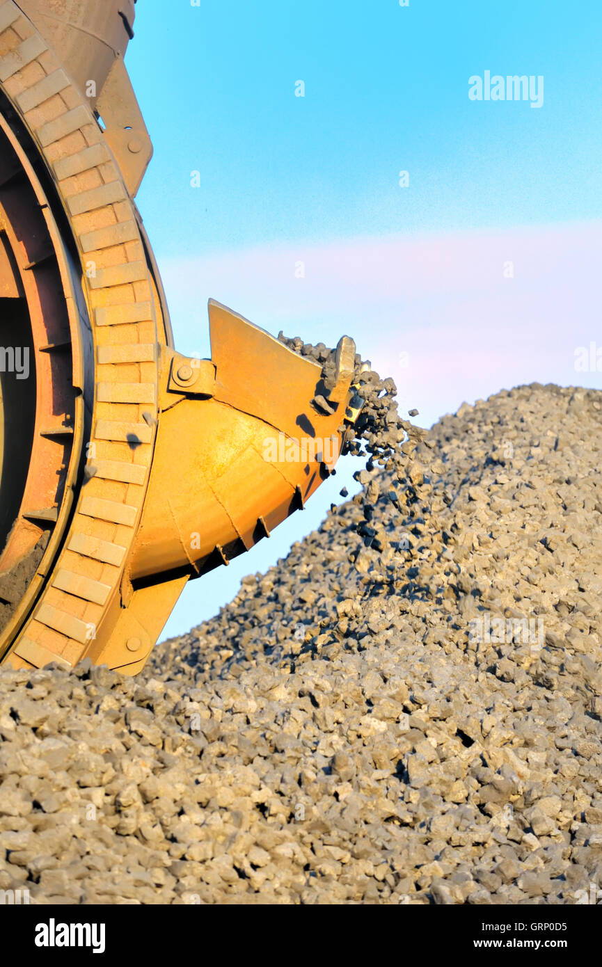 bucket wheel excavator for digging the brown coal Stock Photo - Alamy