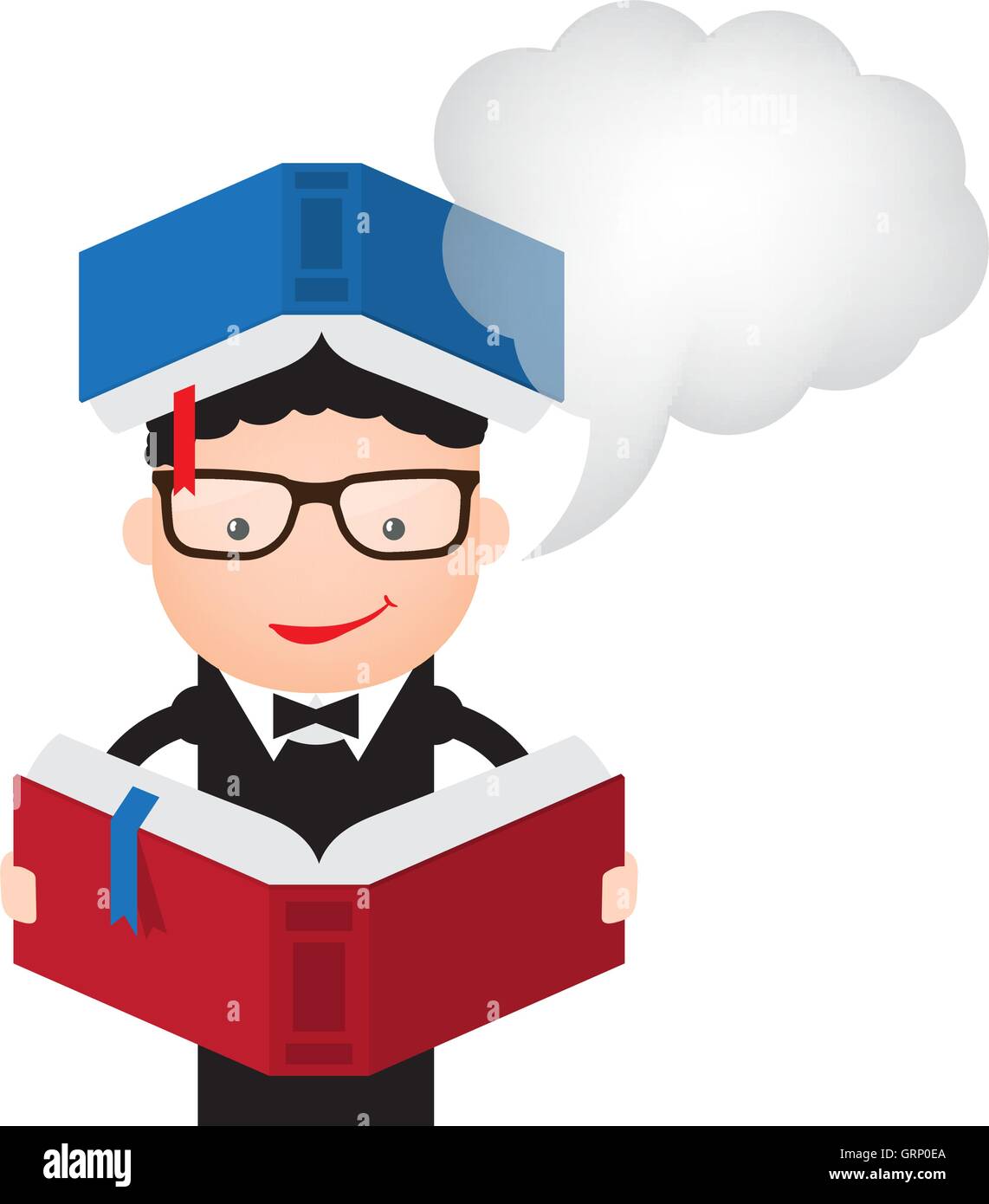 Book holding figure Stock Vector Images - Alamy