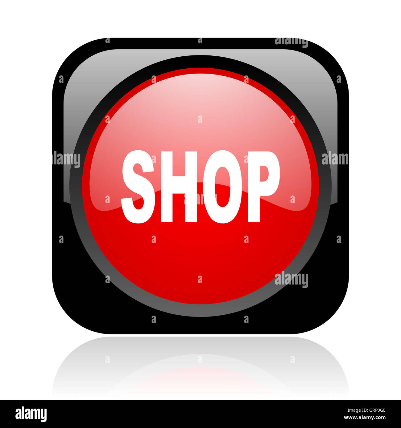 Black shop icon hi-res stock photography and images - Alamy