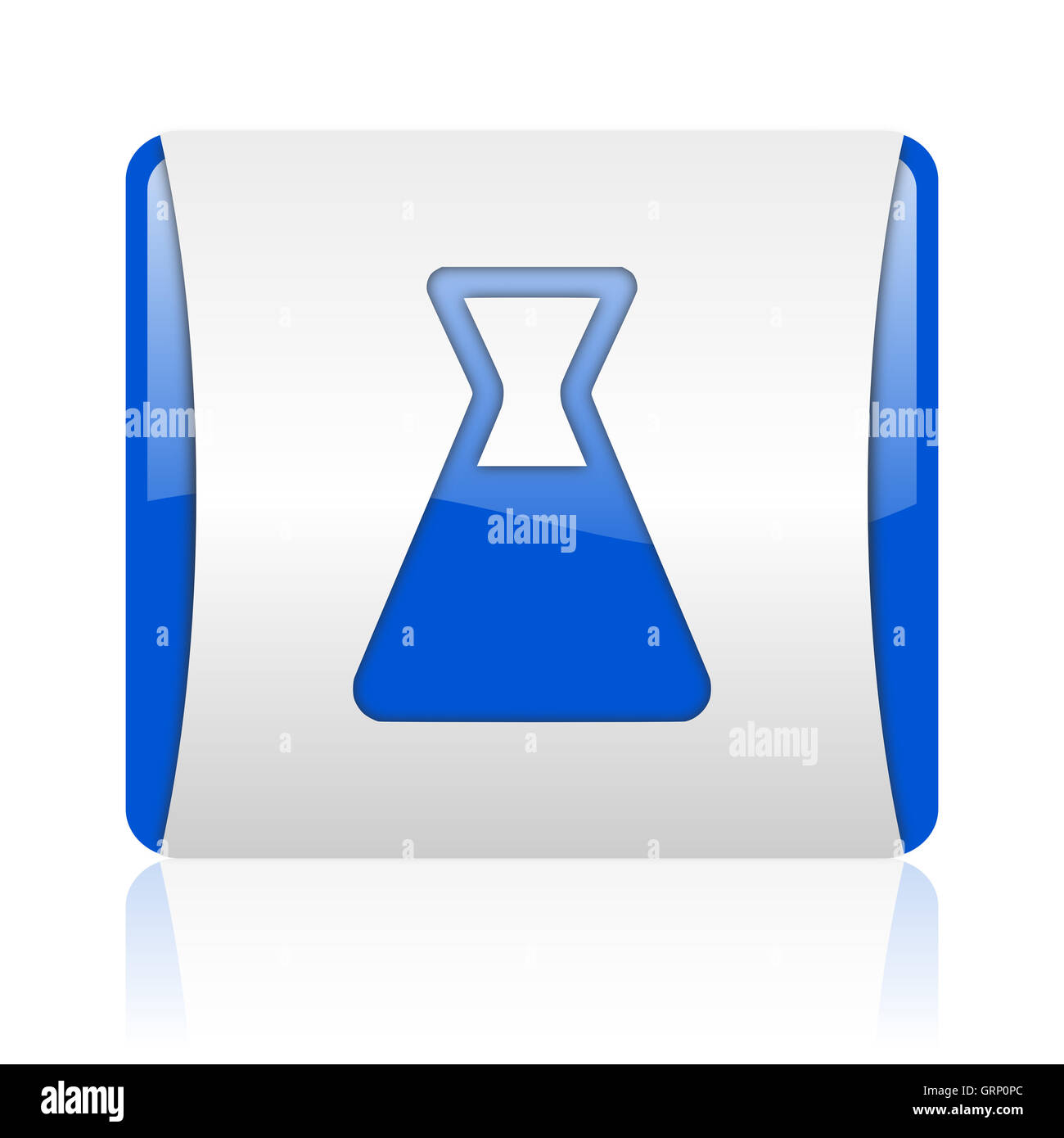 chemistry blue square web glossy icon Stock Photo - Alamy