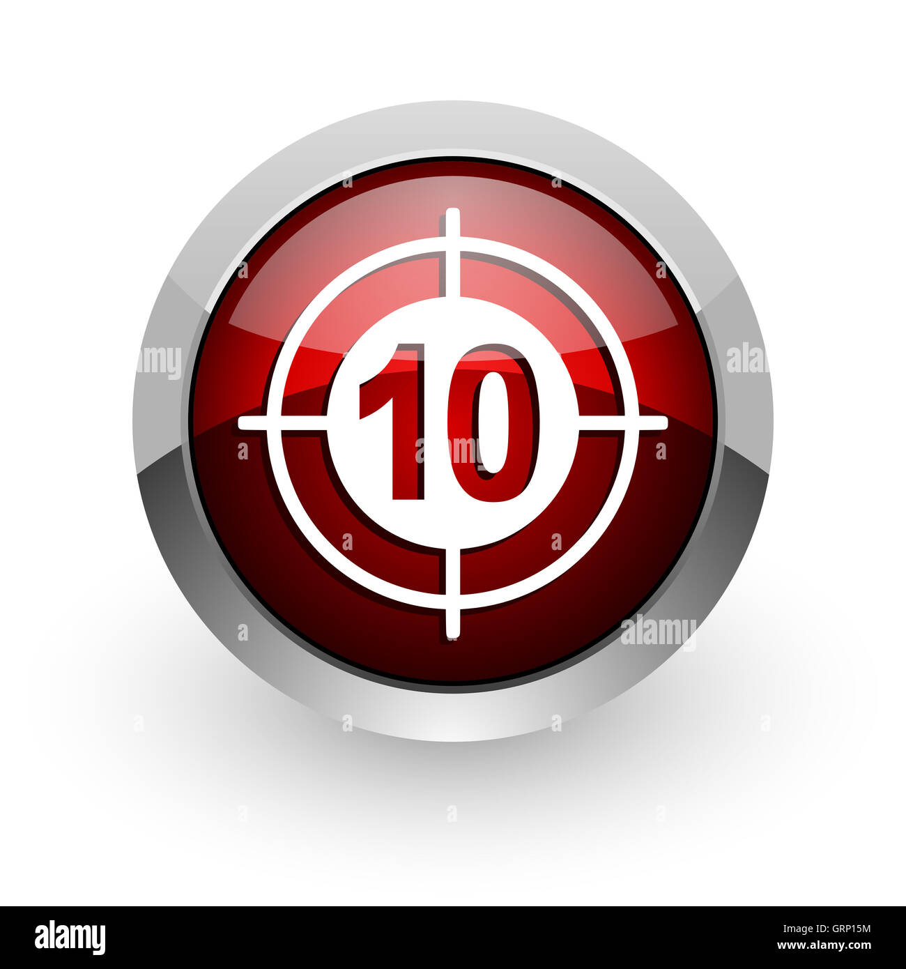 target red circle web glossy icon Stock Photo - Alamy