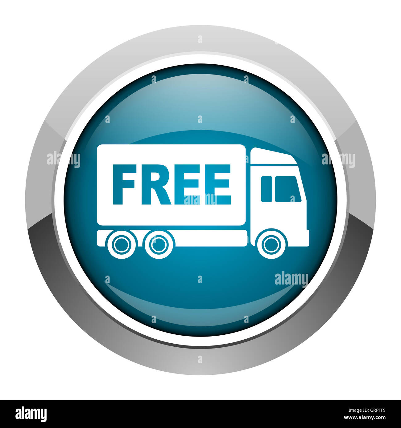 24 delivery truck icon blue hi-res stock photography and images - Alamy