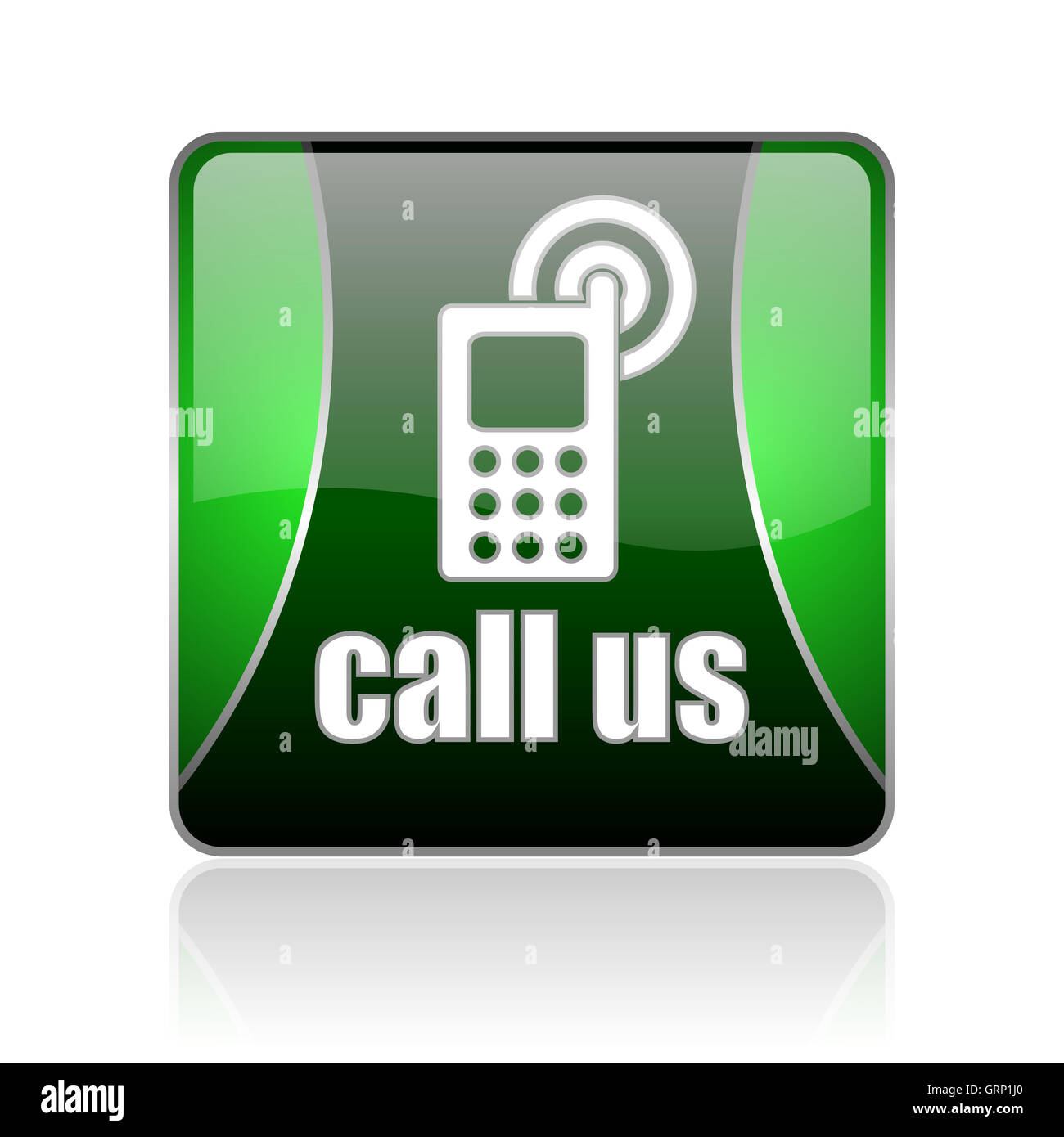 Green call icon hi-res stock photography and images - Alamy