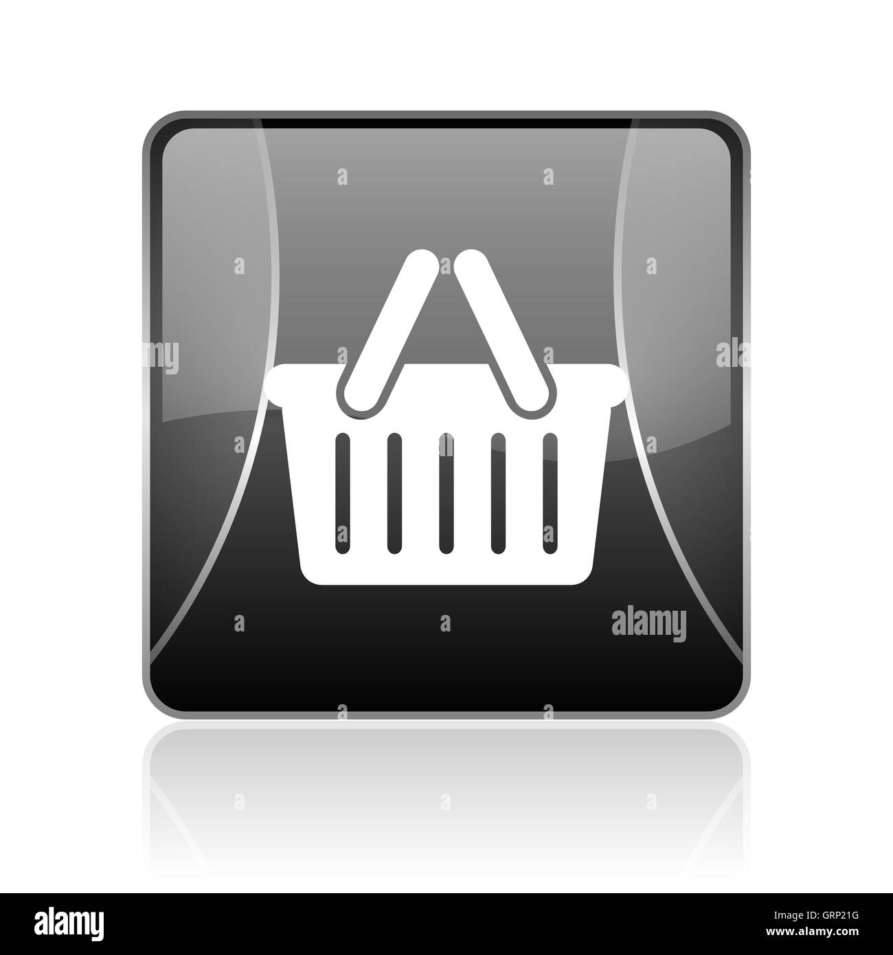 Black shopping cart button icon hi-res stock photography and images - Alamy