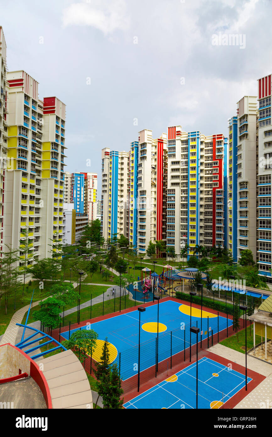 colorful neighborhood estate Stock Photo - Alamy