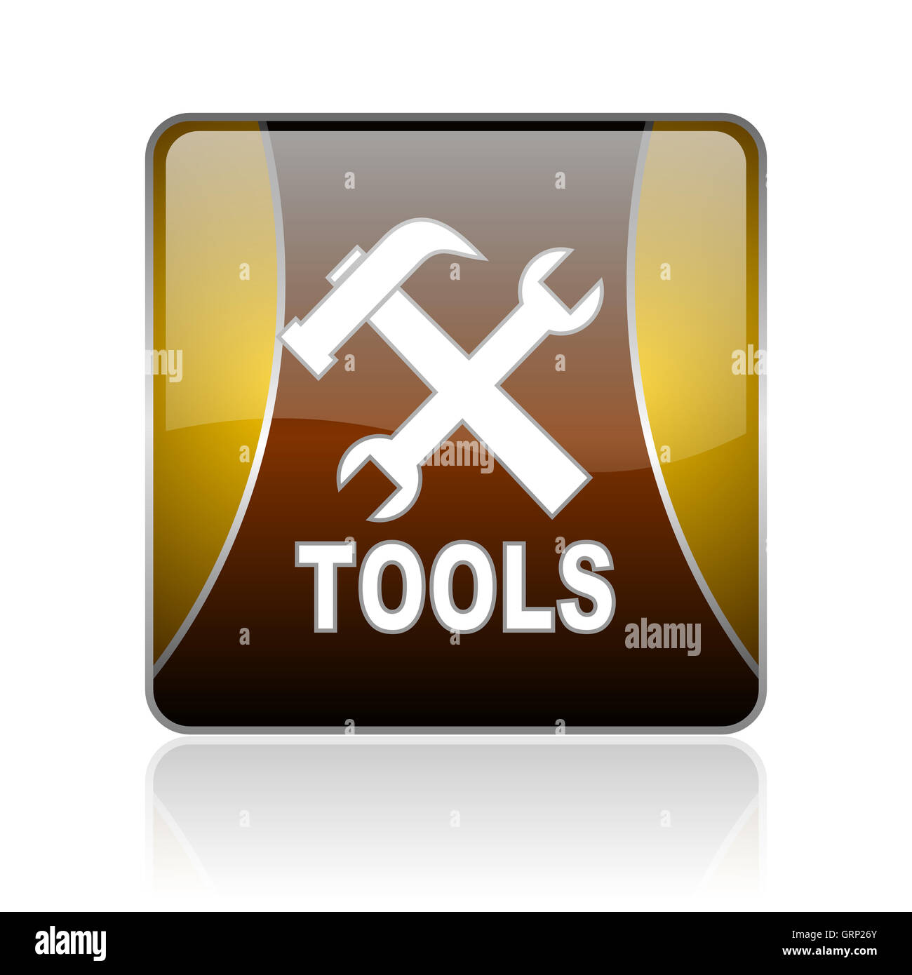 Golden tools icon hi-res stock photography and images - Alamy