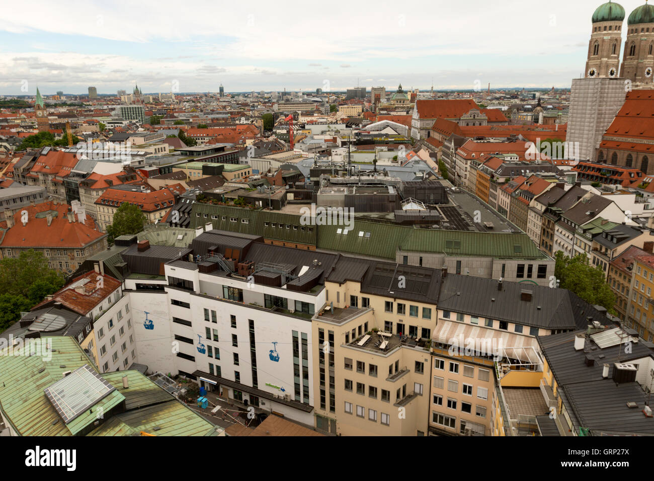 Munich, Germany- May 31, 2016: Rooftop view of Munich. Munich, Bavaria ...