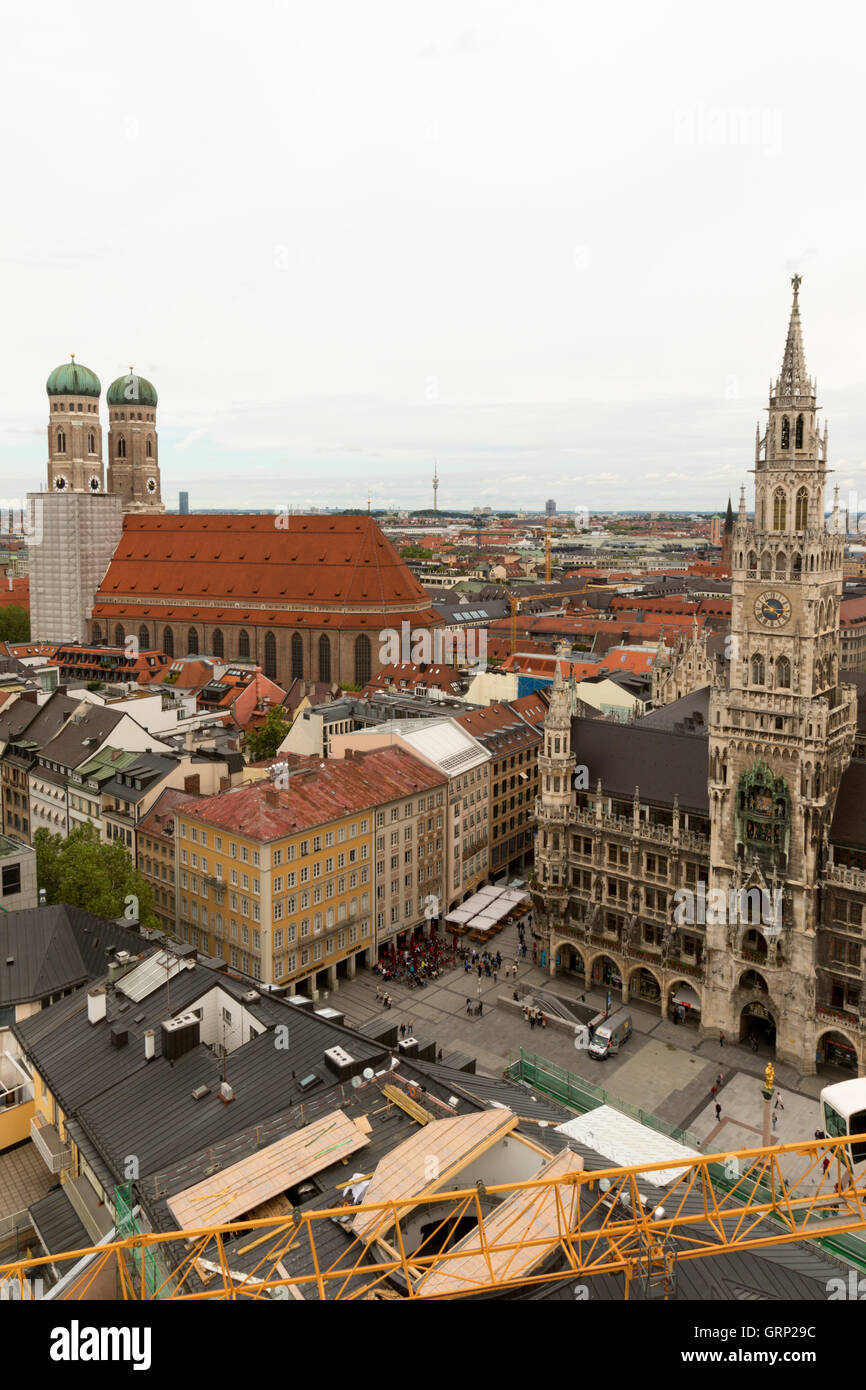 Munich, Germany- May 31, 2016: Rooftop view of Munich. Munich, Bavaria ...