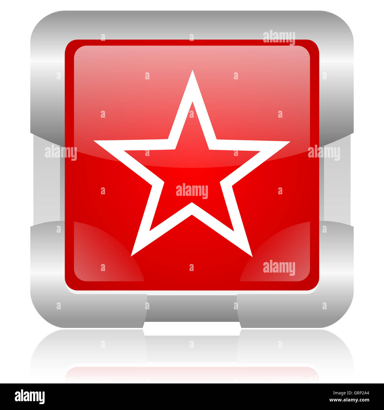 star red square web glossy icon Stock Photo - Alamy