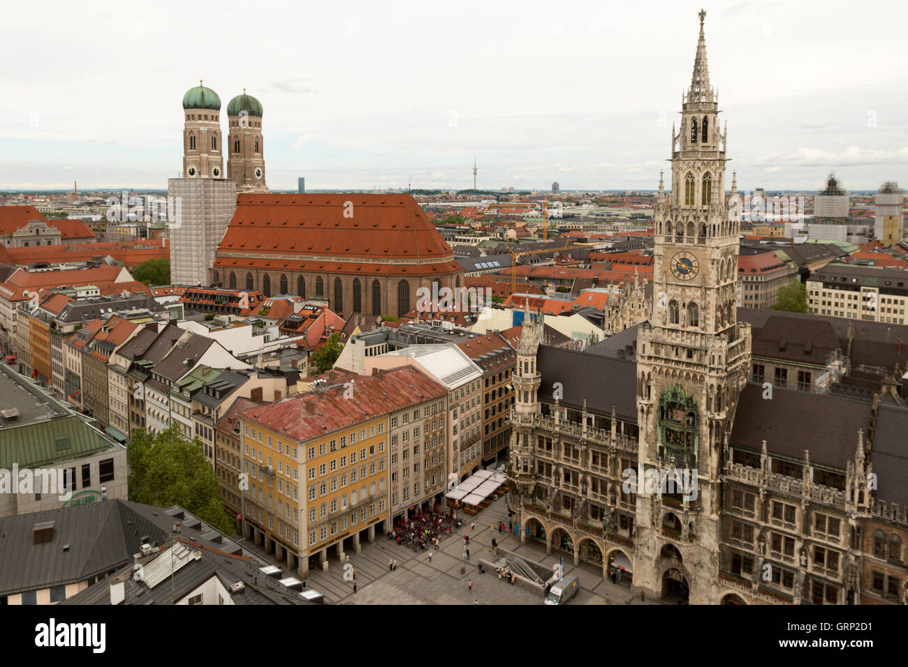 Munich, Germany- May 31, 2016: Rooftop view of Munich. Munich, Bavaria ...