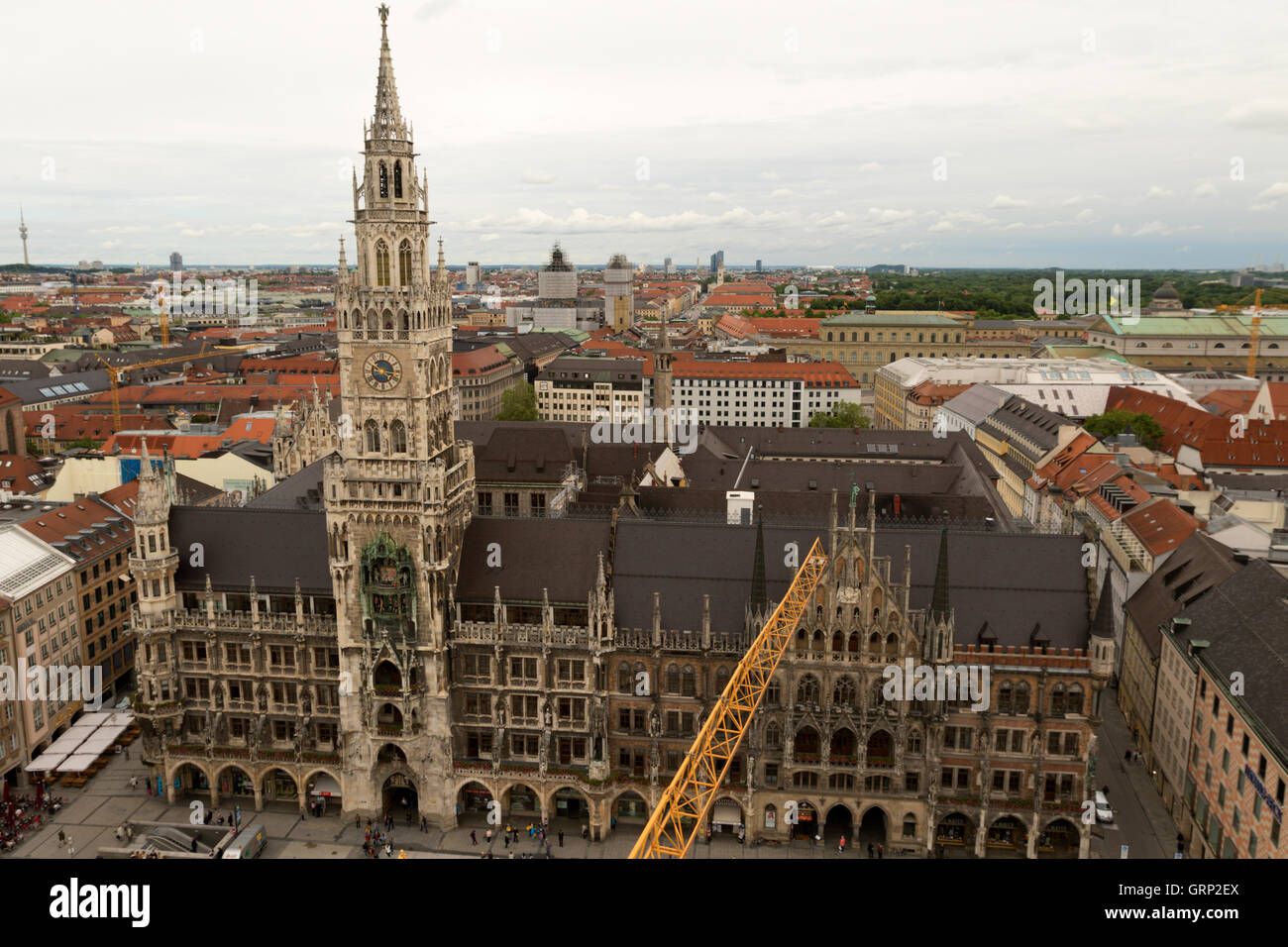 Munich, Germany- May 31, 2016: Rooftop view of Munich. Munich, Bavaria ...