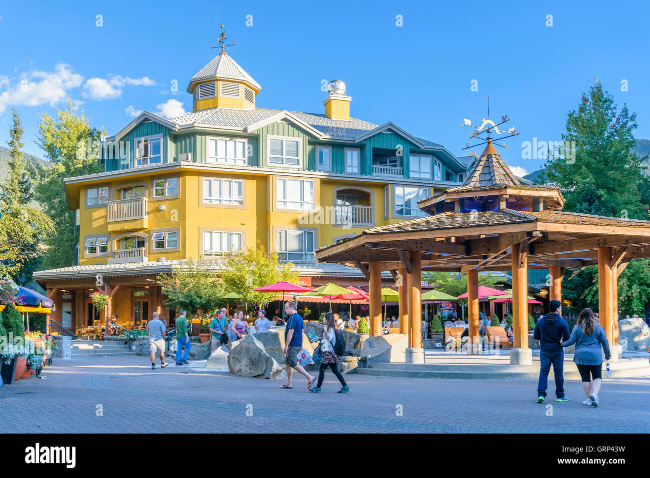 Whistler town plaza hi-res stock photography and images - Alamy
