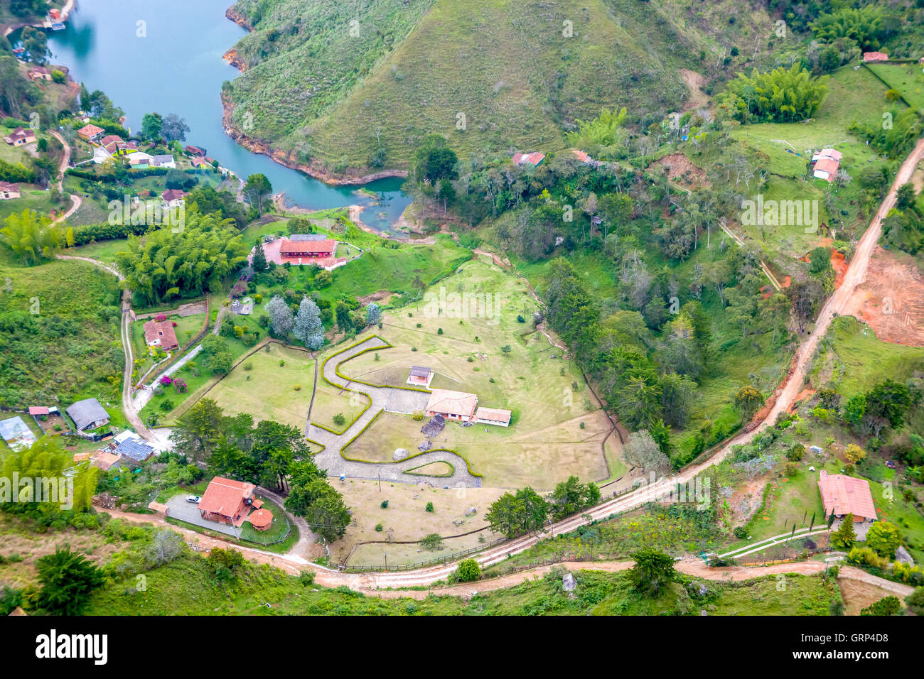 Aerial view of Guatape in Antioquia, Colombia Stock Photo - Alamy