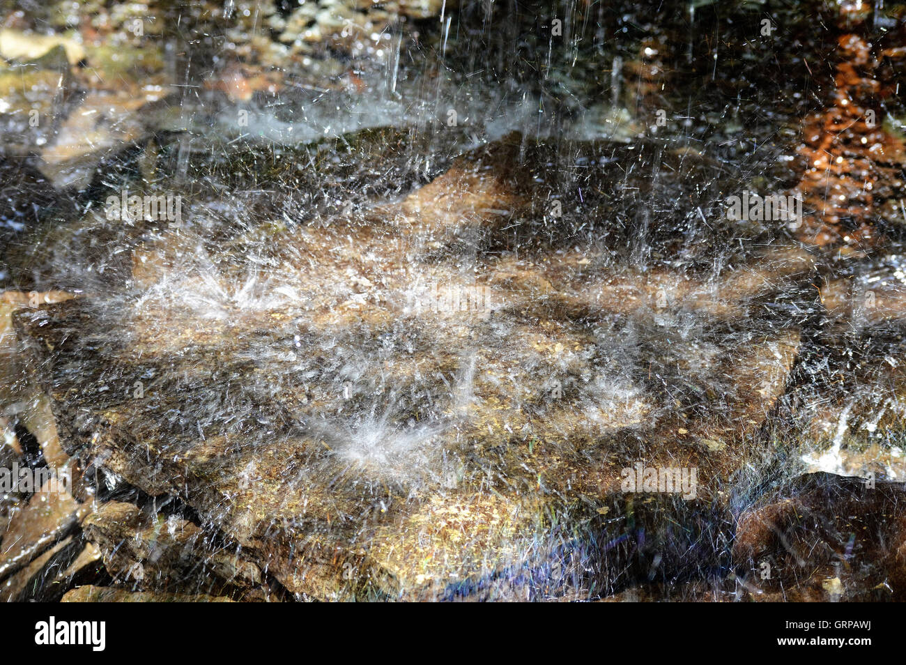 Splashing Water on Rocks Stock Photo - Alamy