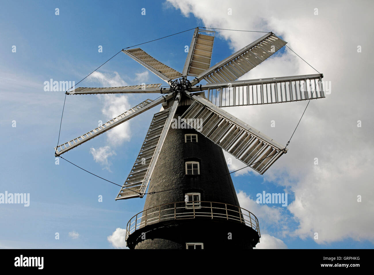 Unique eight sail windmill, Heckington, Lincolnshire Stock Photo - Alamy