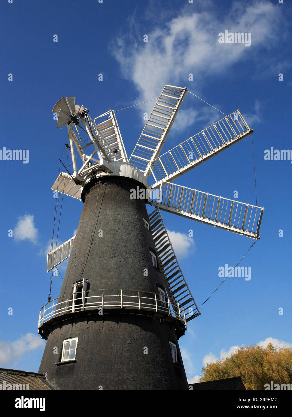 Unique eight sail windmill, Heckington, Lincolnshire Stock Photo - Alamy