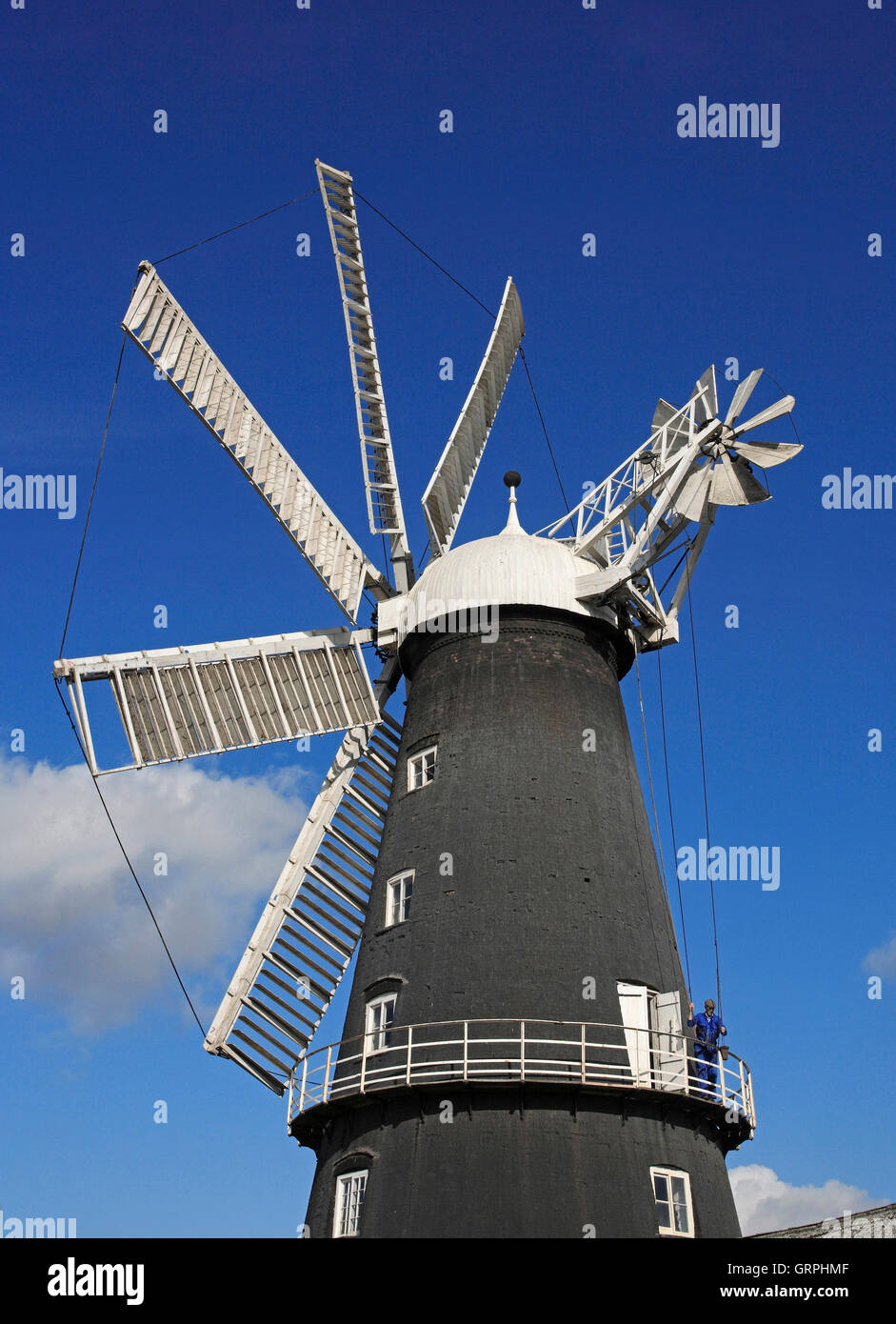 Unique eight sail windmill, Heckington, Lincolnshire Stock Photo - Alamy