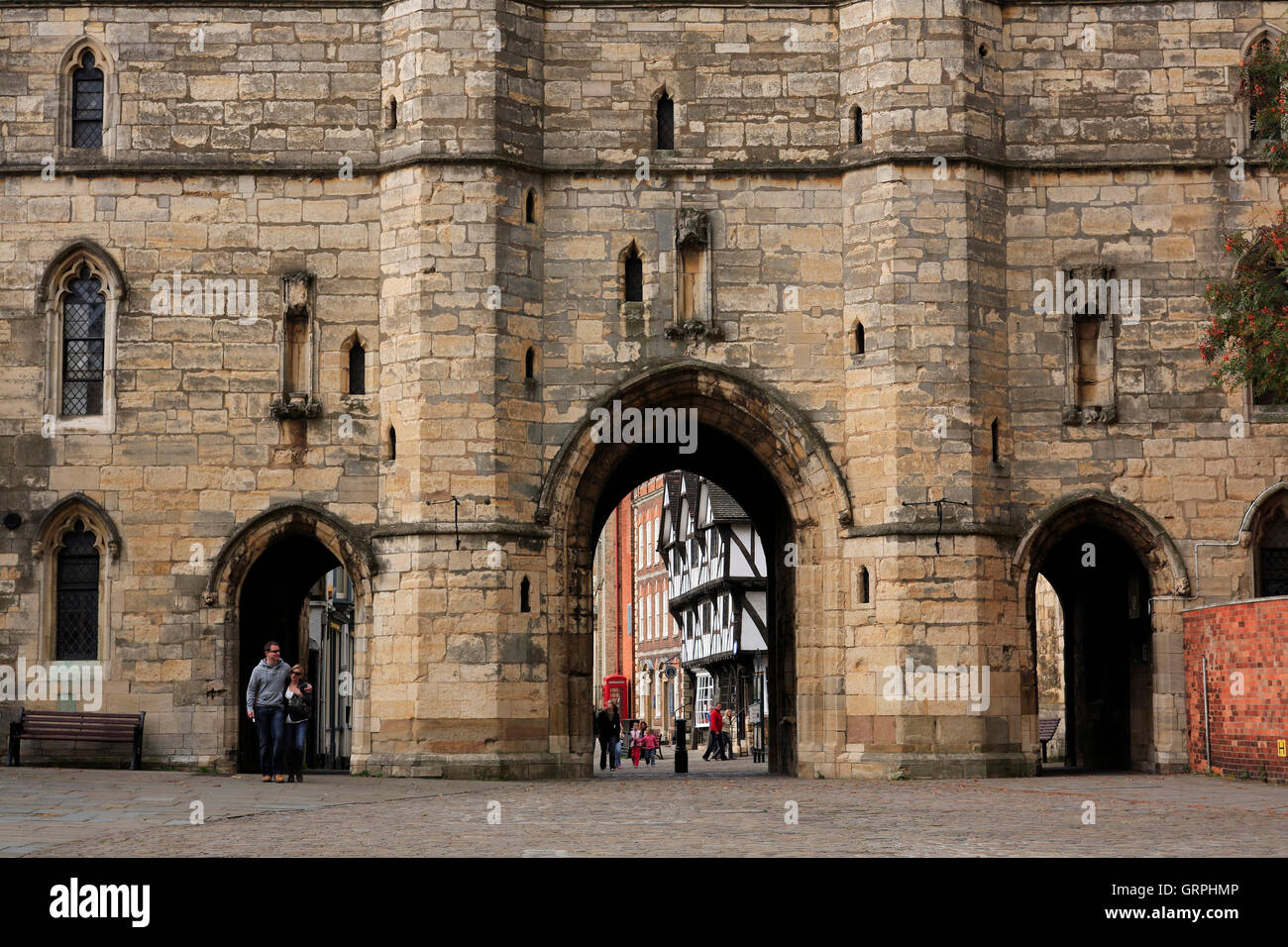 Lincoln exchequer gate arch hi-res stock photography and images - Alamy