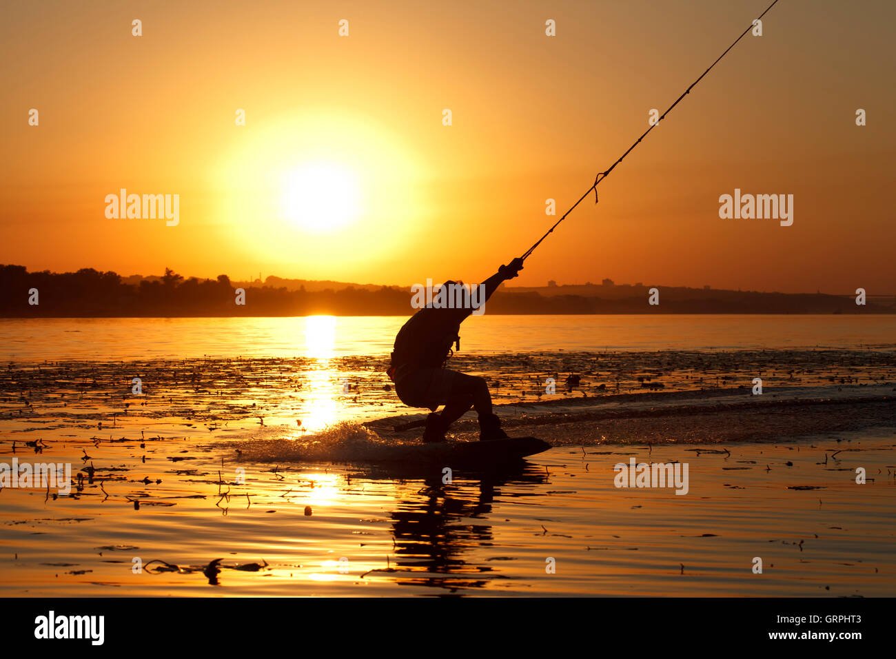 Wakeboarding Sunset Wallpaper