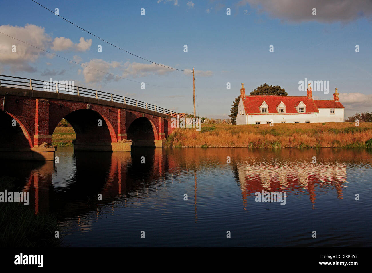 Tattershall Bridge & River Witham, Tattershall, Lincolnshire Stock ...