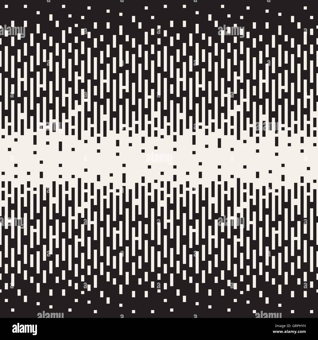 Vector Seamless Black And White Pixel Gradient Halftone Geometric ...