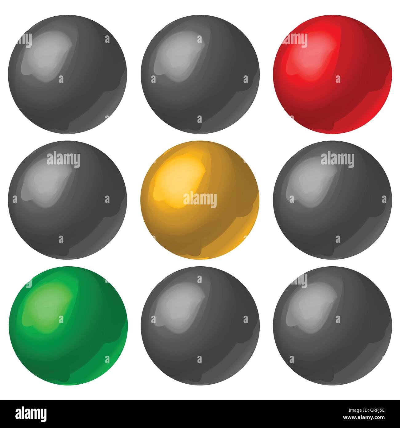 Stylized traffic light, traffic lamp icons on white Stock Vector Image ...