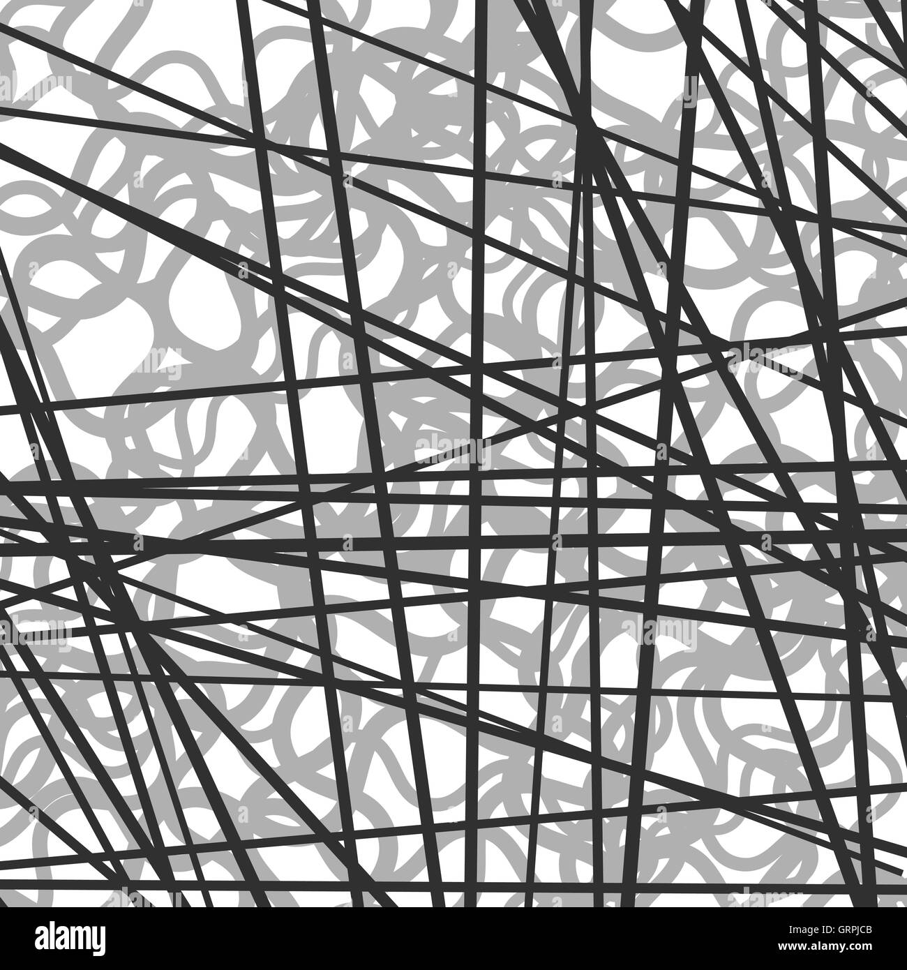 Squiggly chaotic lines artistic monochrome hi-res stock photography and images - Alamy