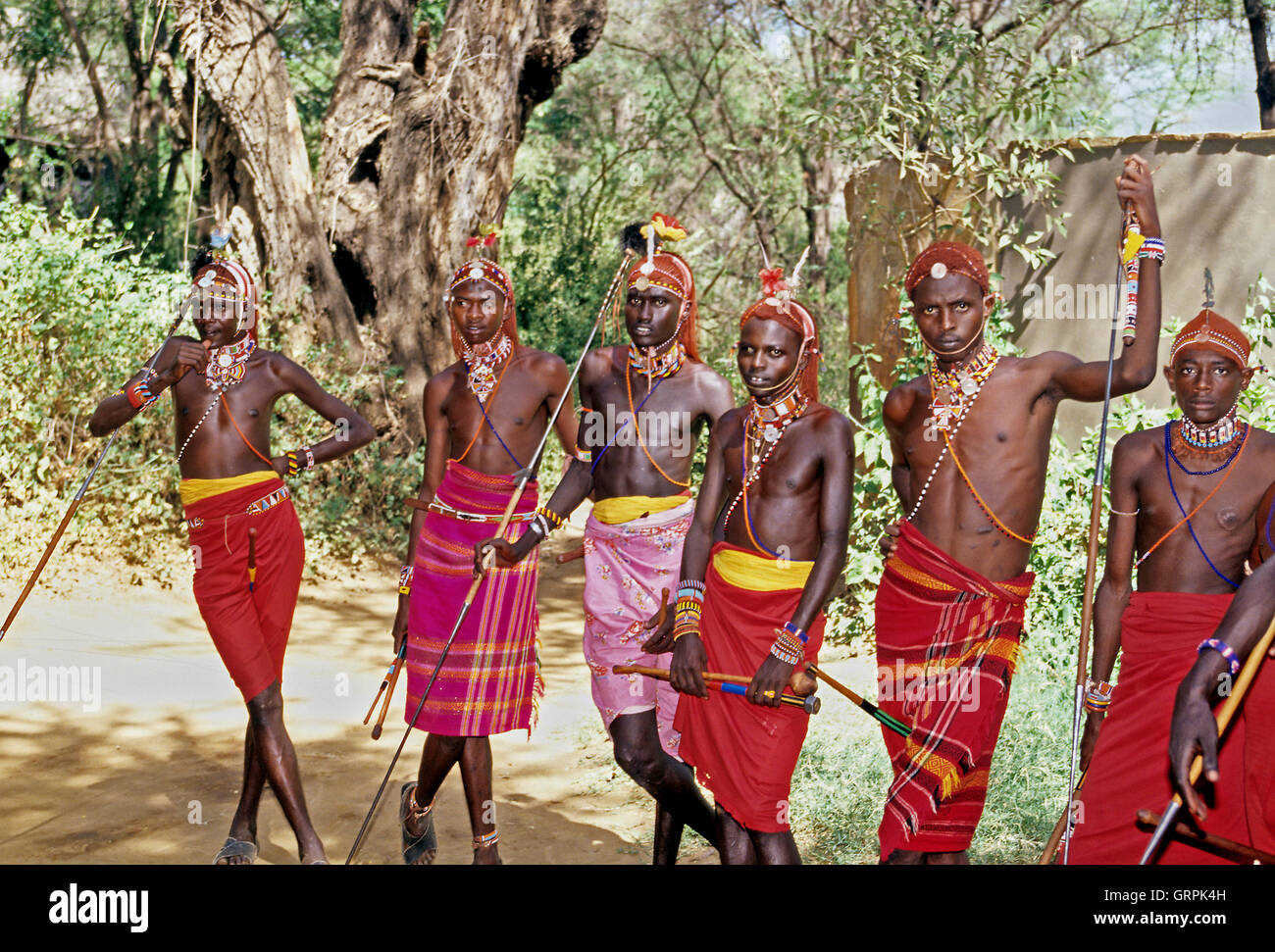Samburu men, Samburu, Kenya, East Africa Stock Photo - Alamy