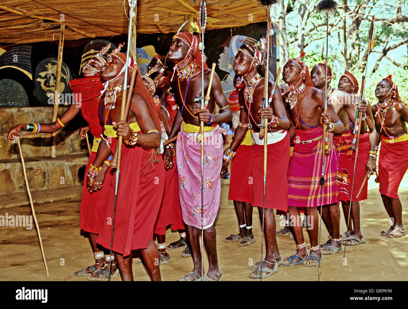 Samburu dancers, Samburu, Kenya, East Africa Stock Photo - Alamy