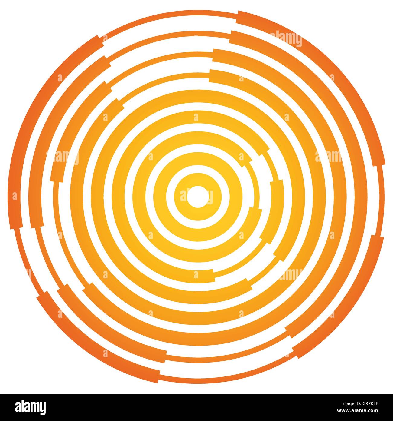 Random segmented circles / rings. Radial, radiating circular element ...