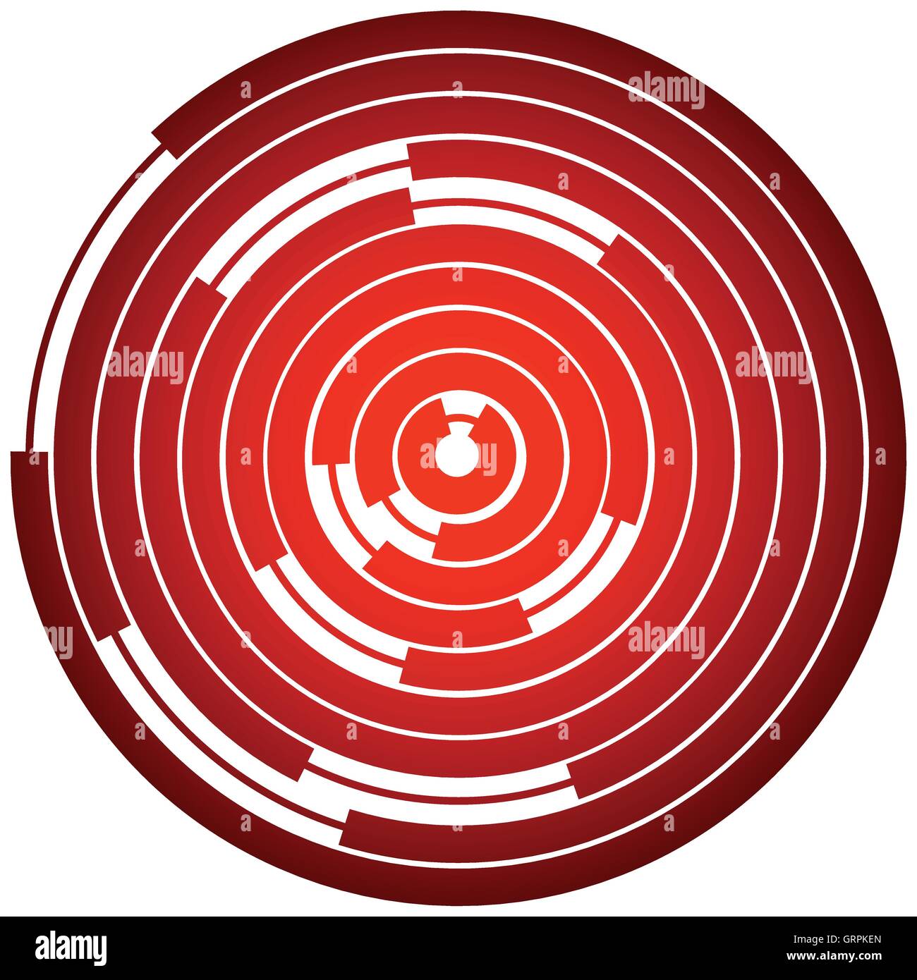 Random segmented circles / rings. Radial, radiating circular element ...