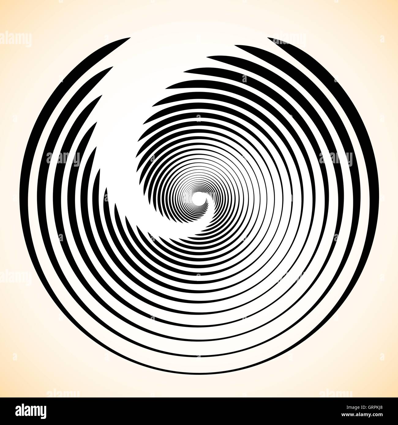 Spiral / Vortex element. Concentric, radiating lines abstract graphic ...
