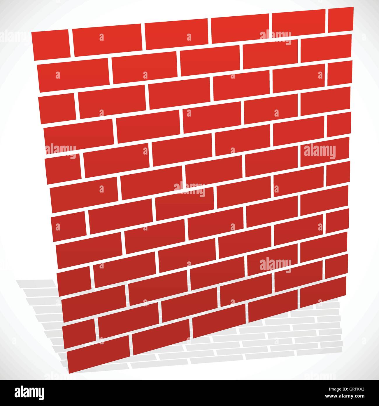 Wall in perspective. Brickwall for construction, building or obstacle ...