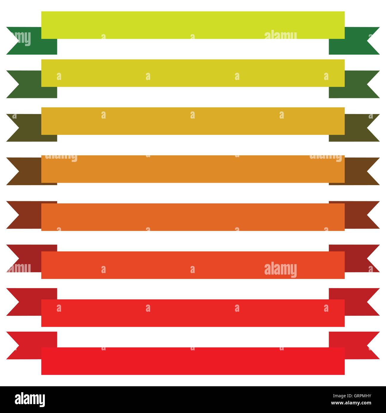 Flat banner elements on white. Various versions Stock Vector Image ...