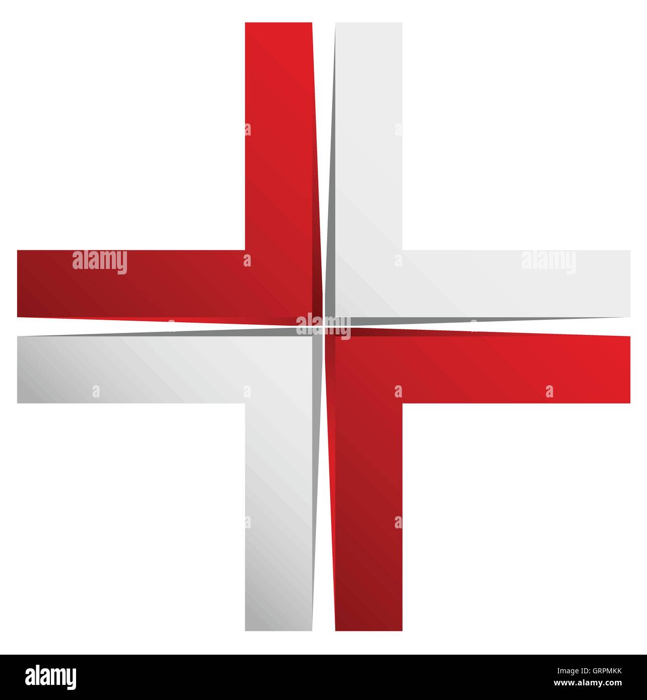 Bright cross, X sign, icon - Generic 3d design element Stock Vector ...