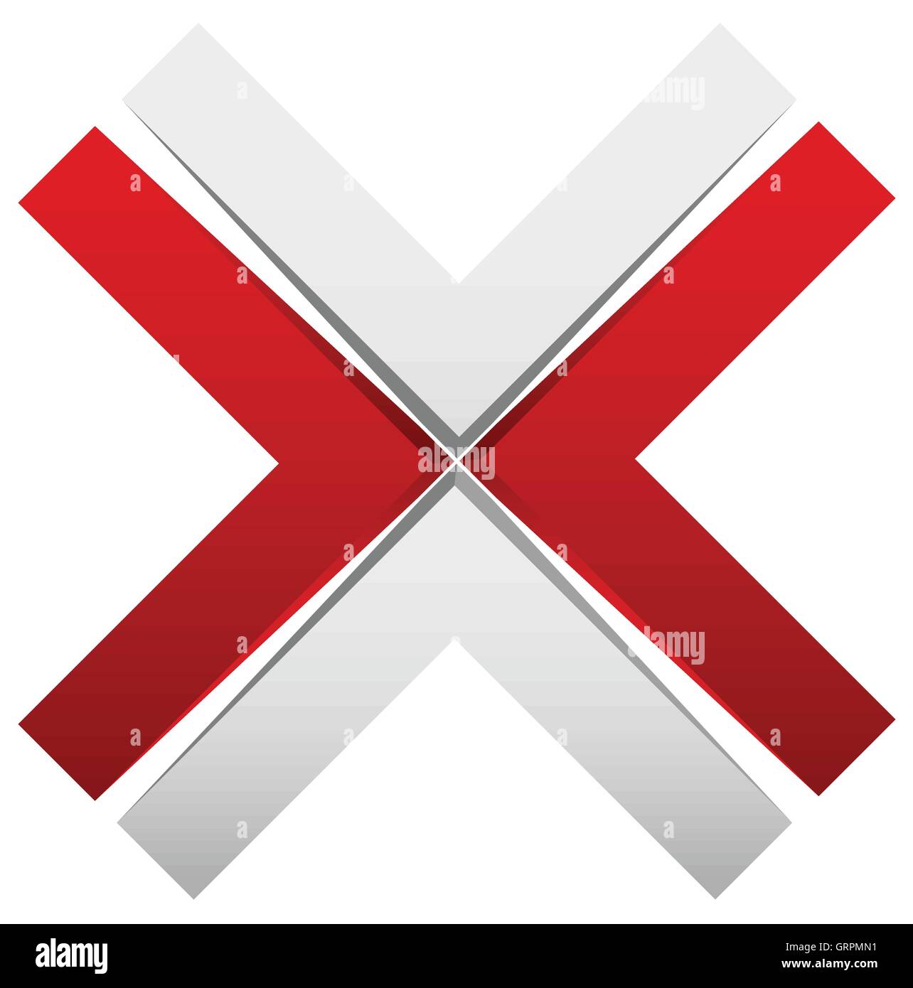 Bright cross, X sign, icon - Generic 3d design element Stock Vector ...