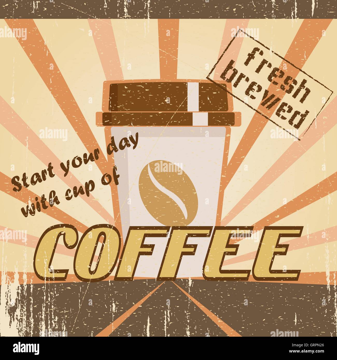 Coffee cup on textured Stock Vector Images - Alamy