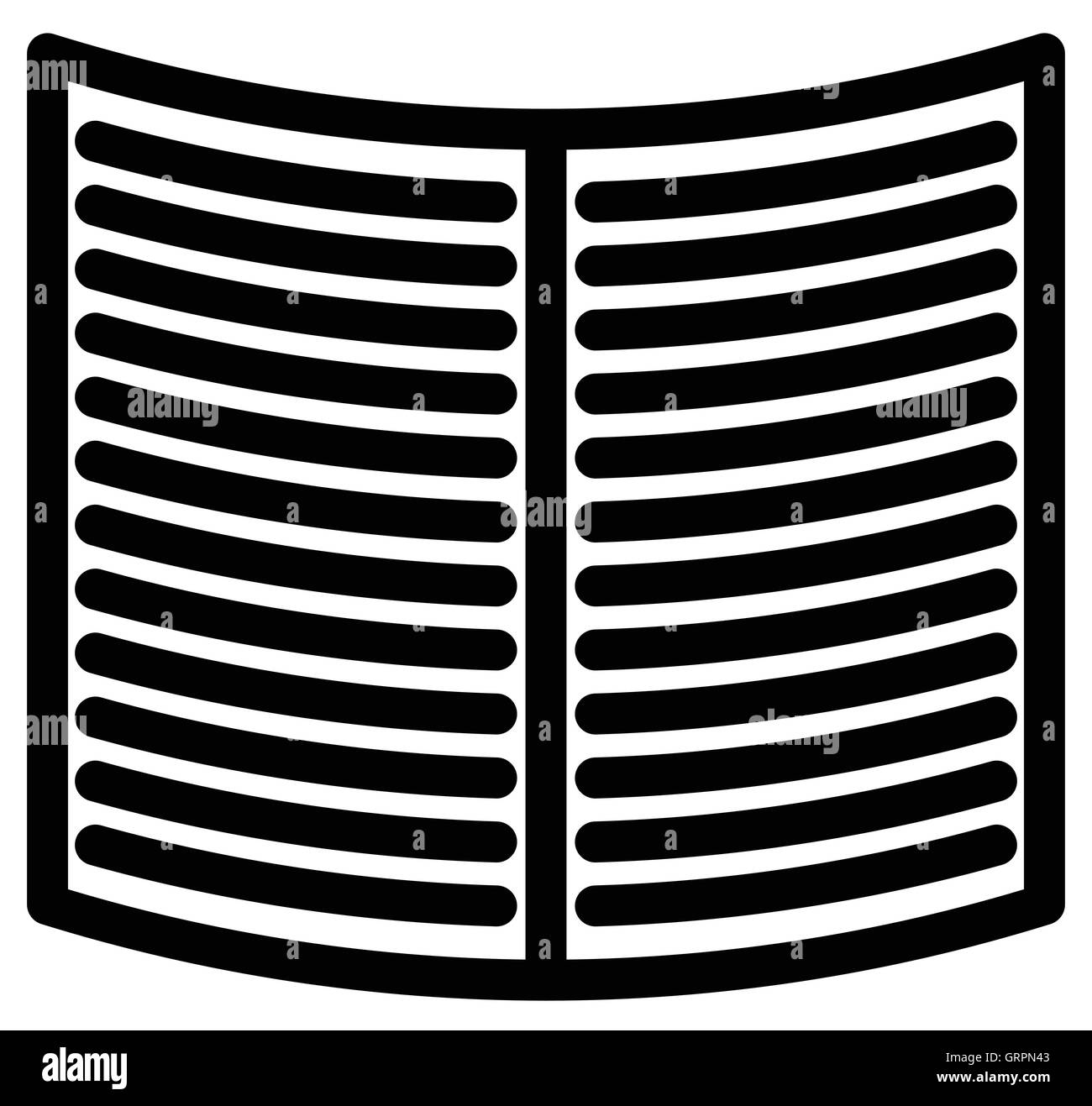 Simple icon, symbol for magazine, book, publishing, writing concepts ...